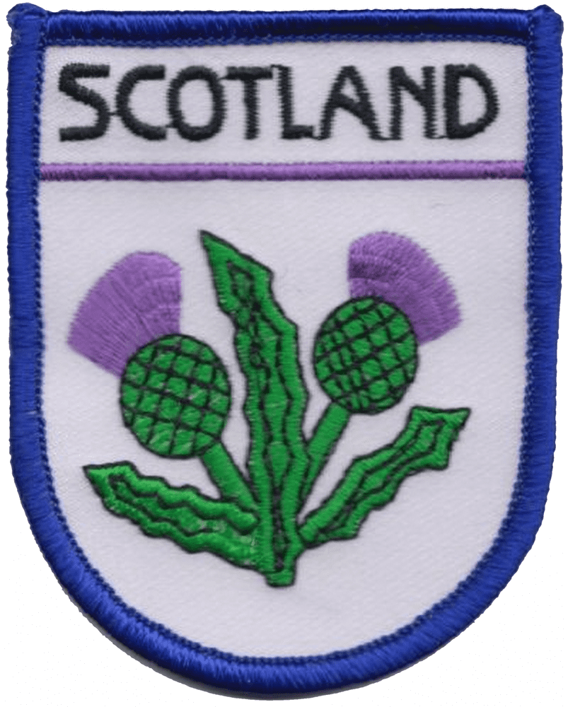 Scotland Thistles Embroidered Badge a487