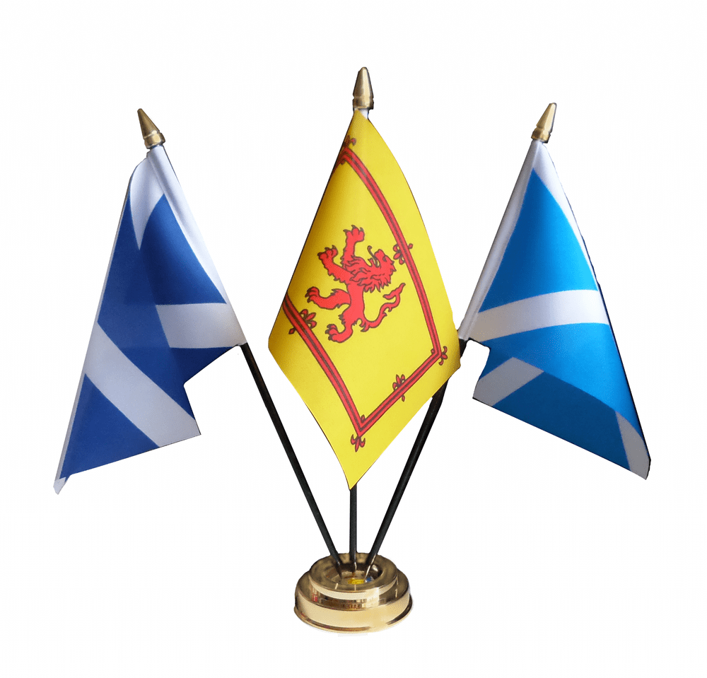 Scotland Triple Friendship Table Flag Set