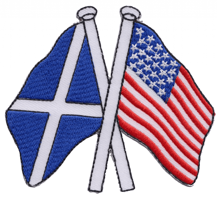 Scotland & United States of America USA Friendship Embroidered Patch A180