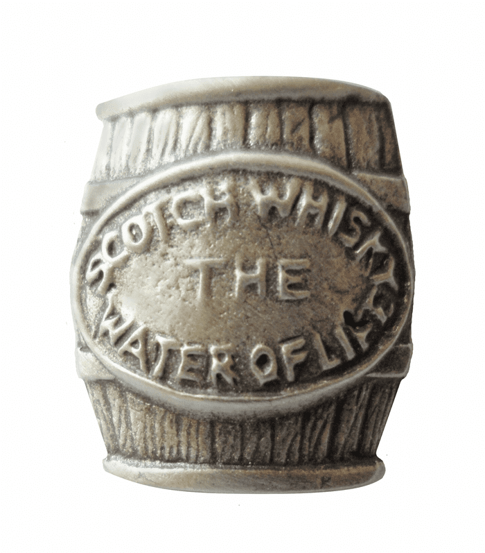 Scotland Whisky Barrel Cask Pewter Pin Badge