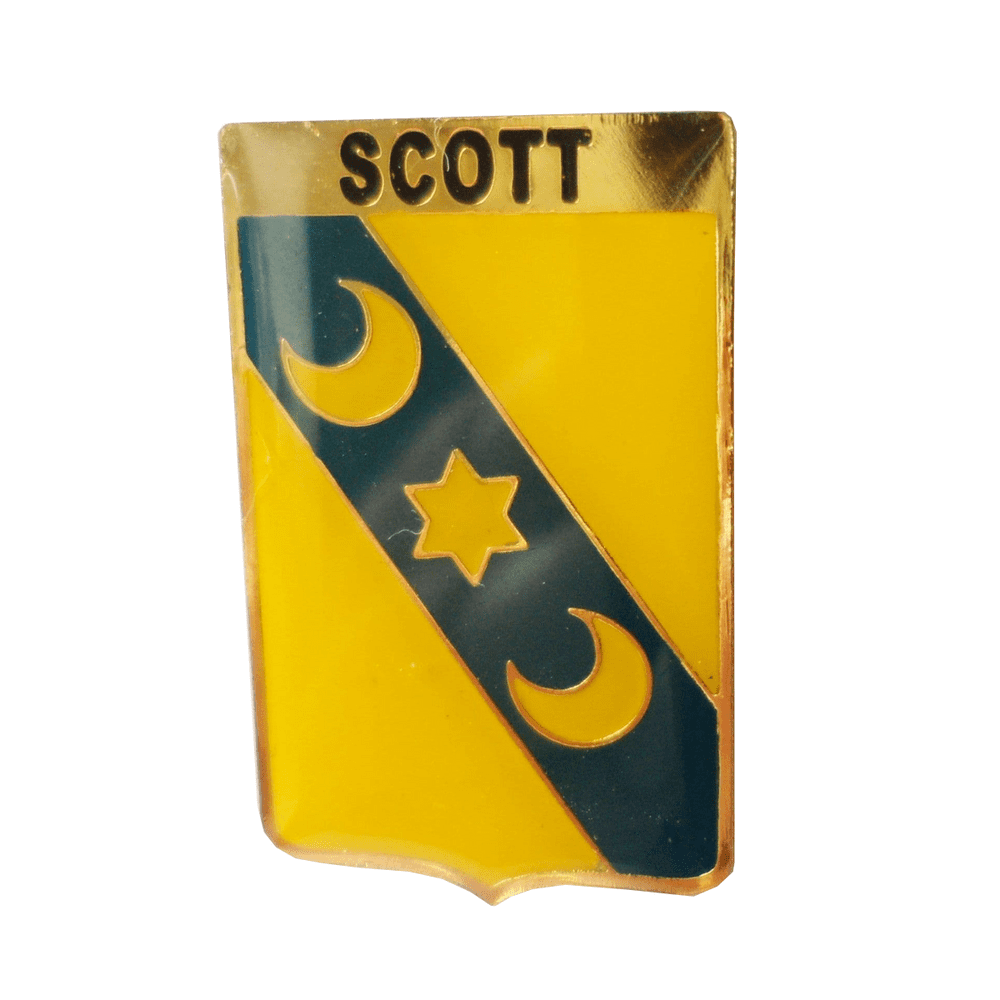 Scott Scottish Clan Name Coat of Arms Pin Badge