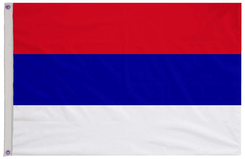 Serbia Federal Flag with Eyelets