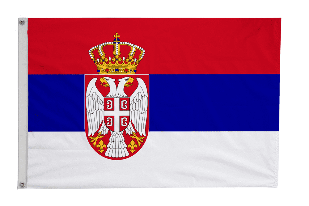 Serbia State Flag with Eyelets