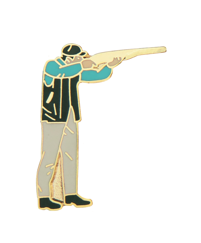 Shooter Shooting Gun Pin Badge