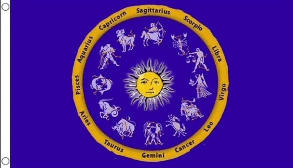 Signs Of The Zodiac Horoscope Polyester 5 x3 Flag