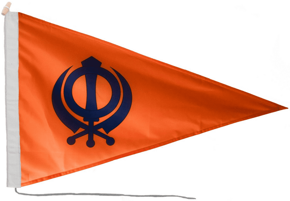 Sikh Khanda Flag with Rope & Toggle