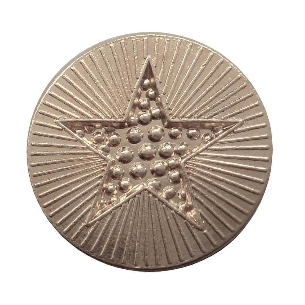 Silver Merit Star Round Pin Badge