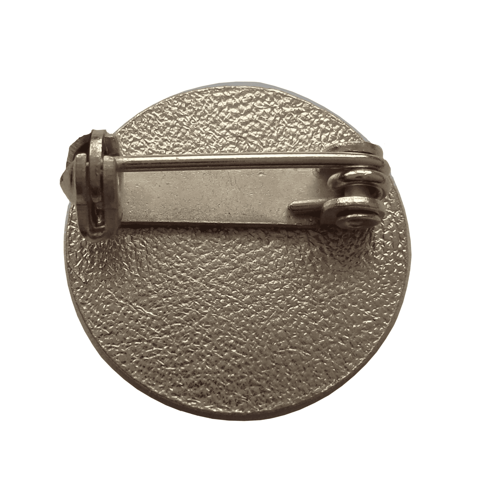 Silver Plain Star Round Pin Badge