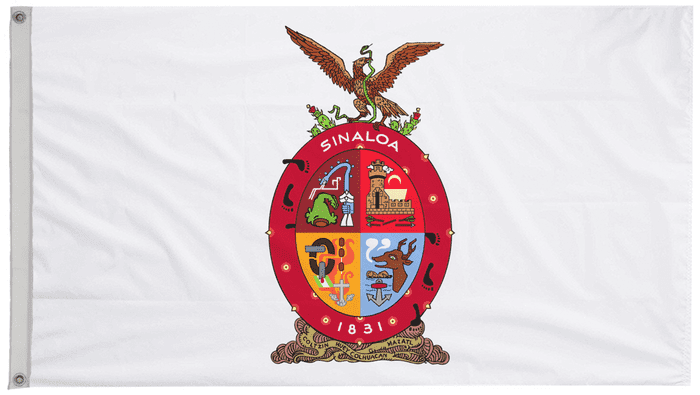 Sinaloa State Mexico Flag with Eyelets
