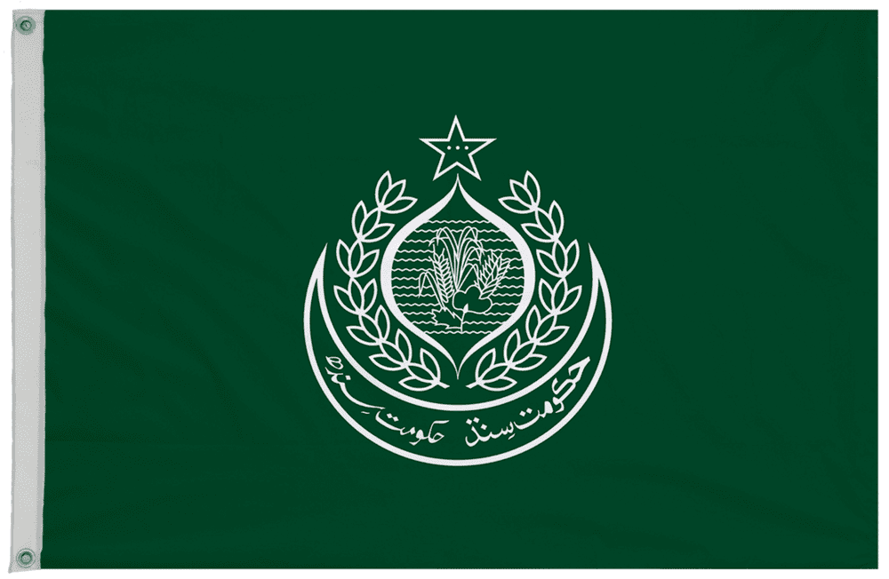 Sindh Province Pakistan Flag with Eyelets