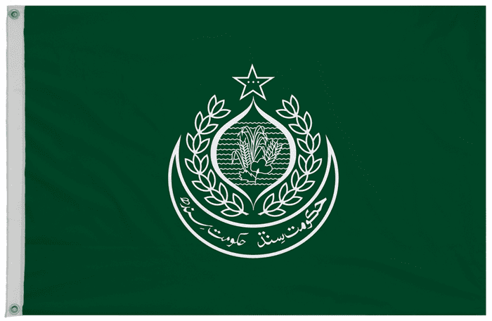 Sindh Province Pakistan Flag with Eyelets