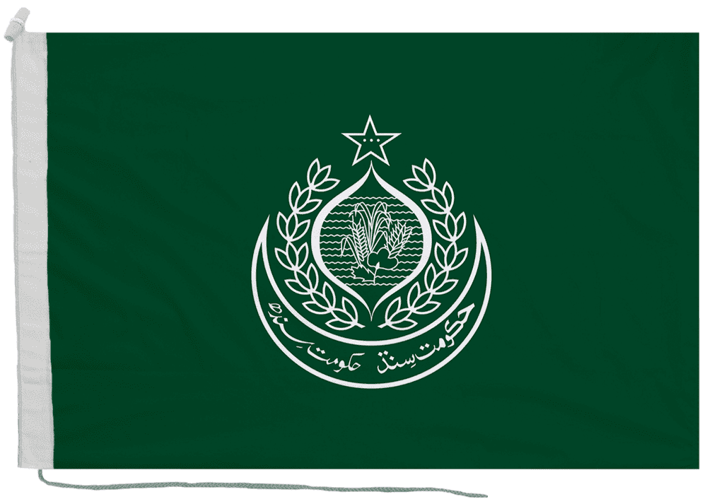 Sindh Province Pakistan Flag with Rope & Toggle