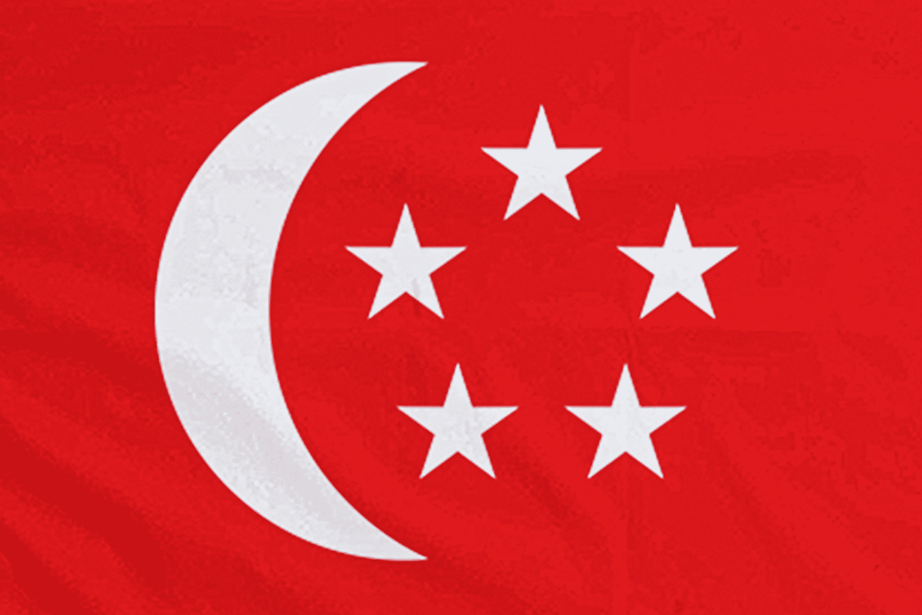 Singapore Flag with Eyelets