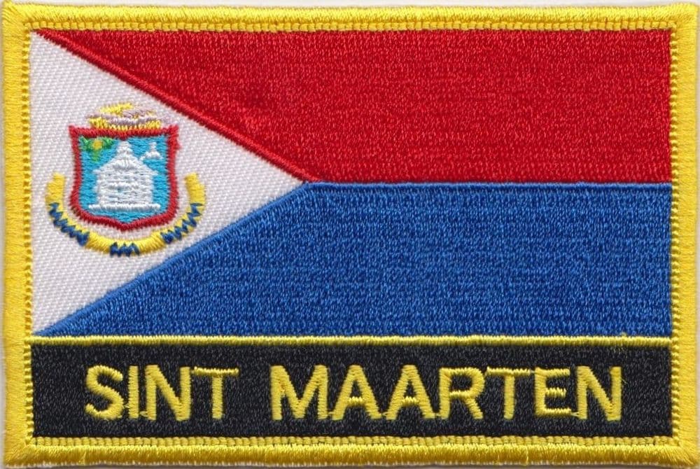 Sint Maarten Embroidered Rectangular Patch
