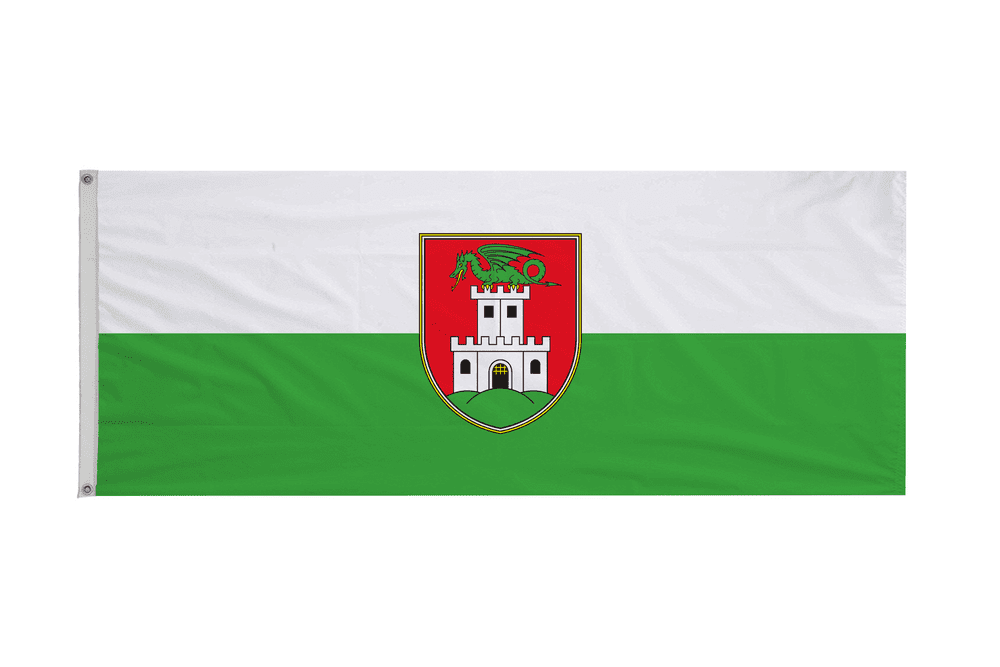Slovenia Capital City Ljubljana Flag with Eyelets