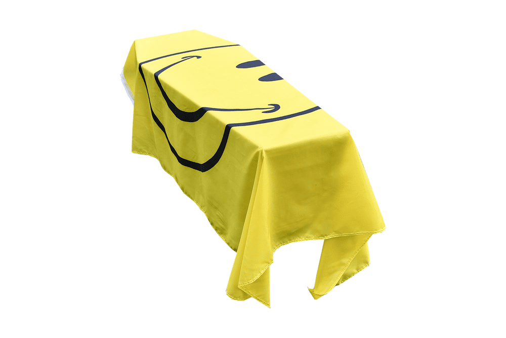 SMILEY FACE FLAG COFFIN DRAPE