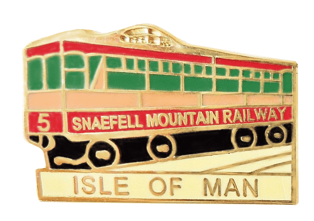 Snaefell Mountain Railway Electric Tram Car Isle Of Man Pin Badge