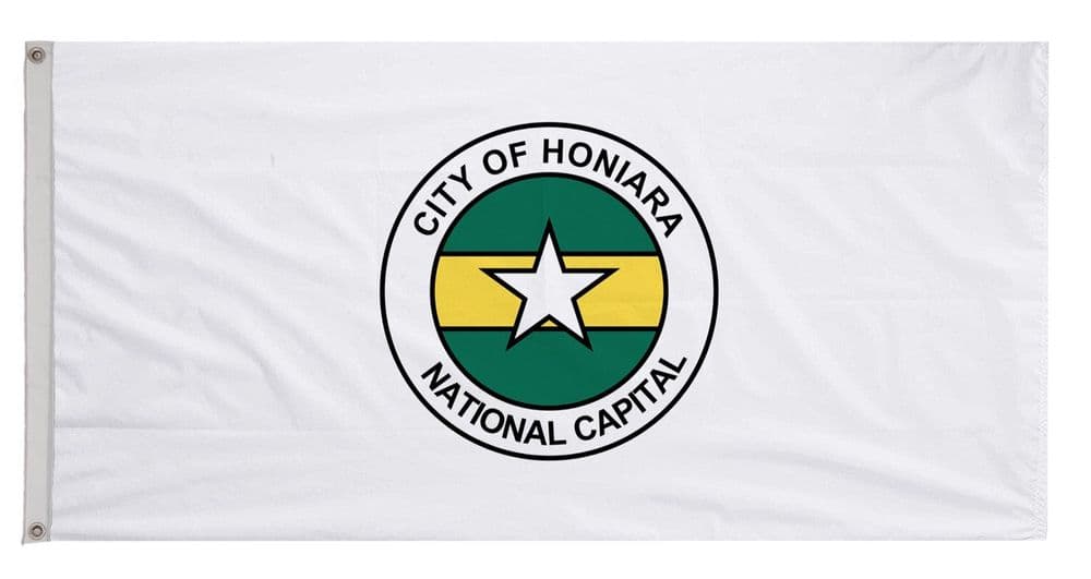 Solomon Islands Capital City Honiara Flag with Eyelets