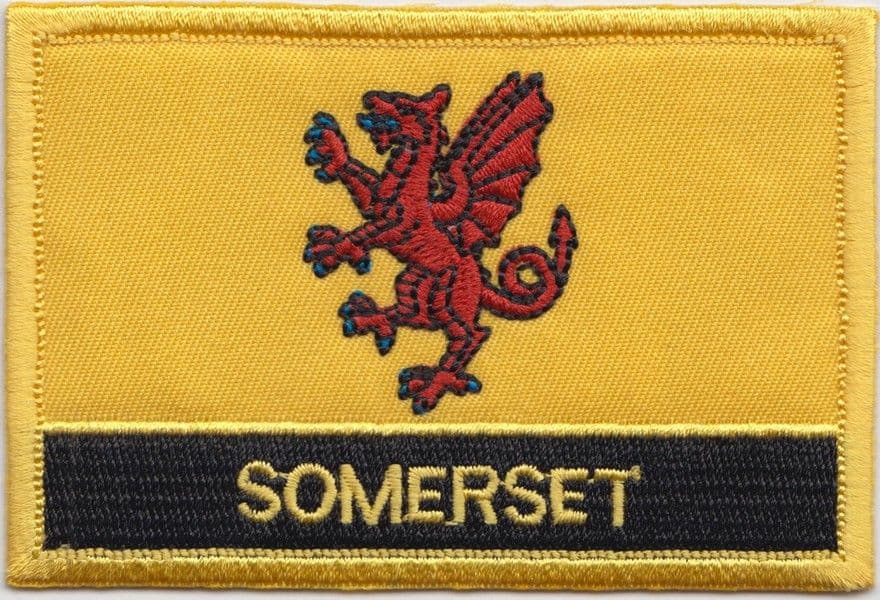 Somerset Flag Embroidered Rectangular Patch