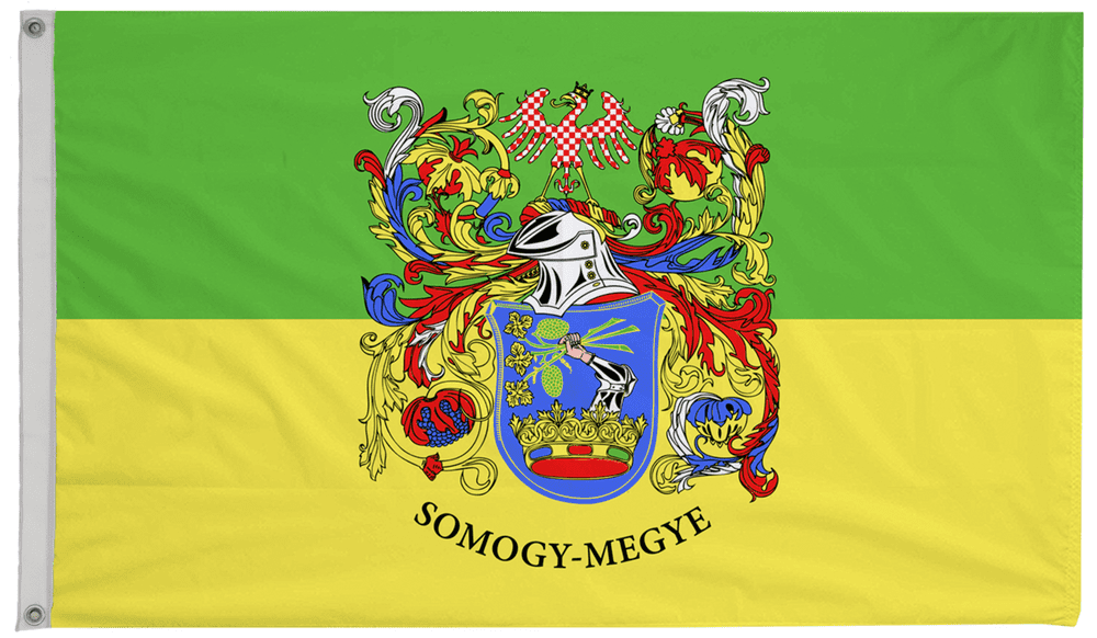 Somogy County Hungary Flag with Eyelets