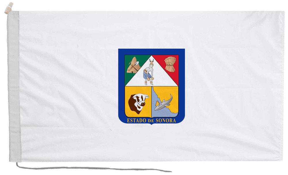 Sonora State Mexico Flag with Rope & Toggle
