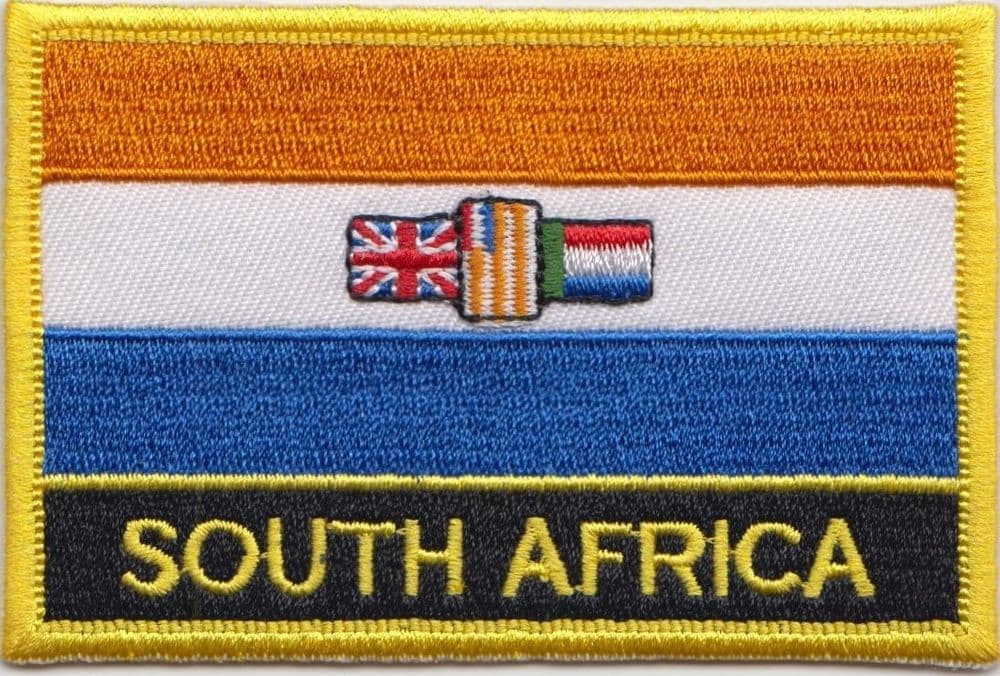 South Africa 1928 to 1994 Embroidered Rectangular Patch