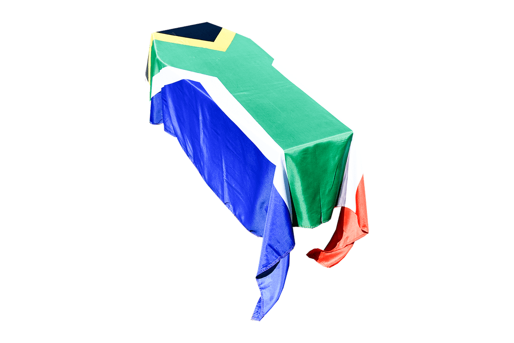 SOUTH AFRICA FLAG COFFIN DRAPE
