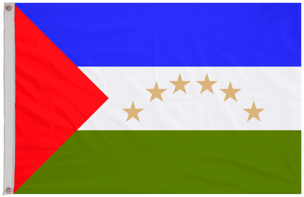 South Caribbean Coast Autonomous Region Nicaragua Flag with Eyelets