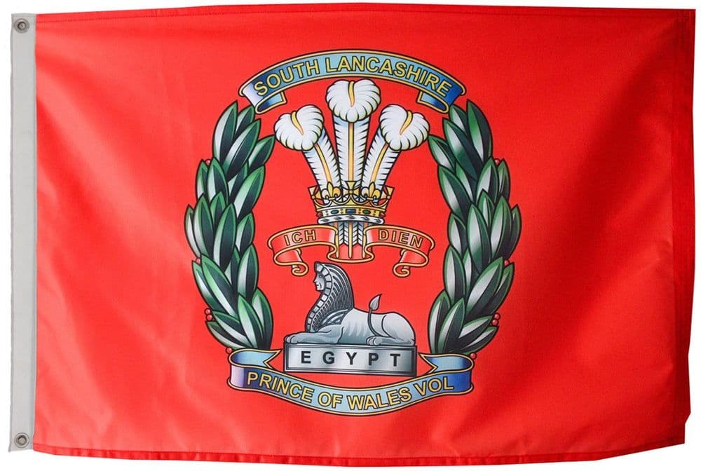 South Lancashire Regiment British Army Flag with Eyelets