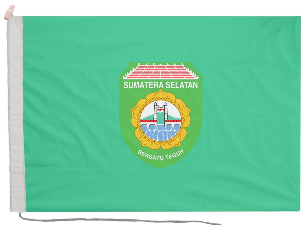 South Sumatra Province Indonesia Flag with Rope & Toggle