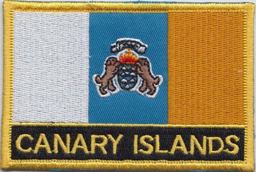 Spain Canary Islands Flag Embroidered Rectangular Patch