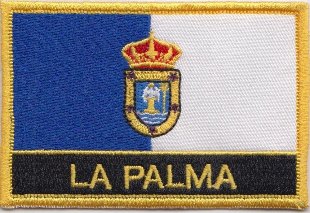 Spain Canary Islands La Palma Flag Embroidered Rectangular Patch