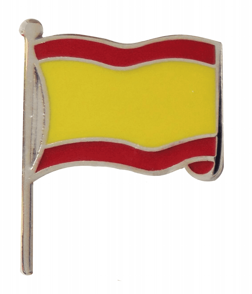Spain Federal Wavy Flag Pin Badge
