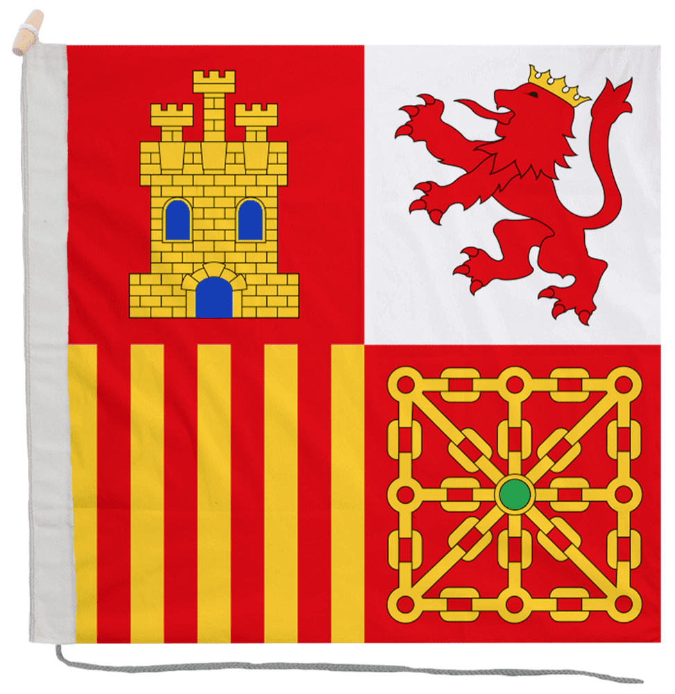 Spain Naval Jack Flag with Rope & Toggle