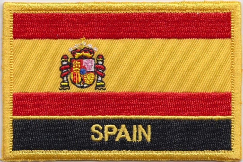 Spain State Embroidered Rectangular Patch
