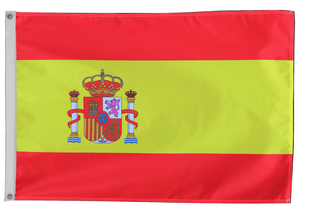 Spain State Flag with Eyelets