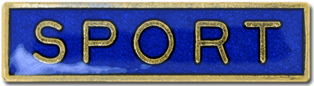 Sport Small Bar Blue Pin Badge