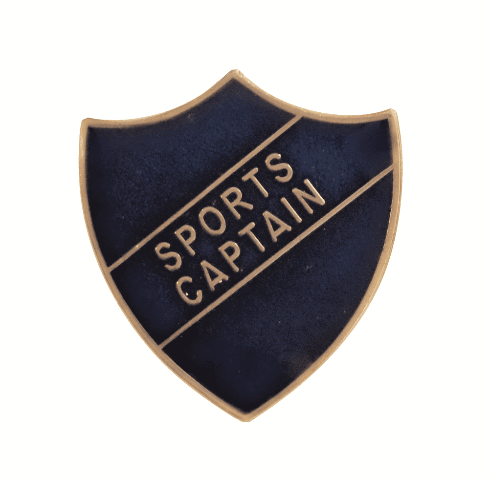 Sports Captain Blue Pin Badge