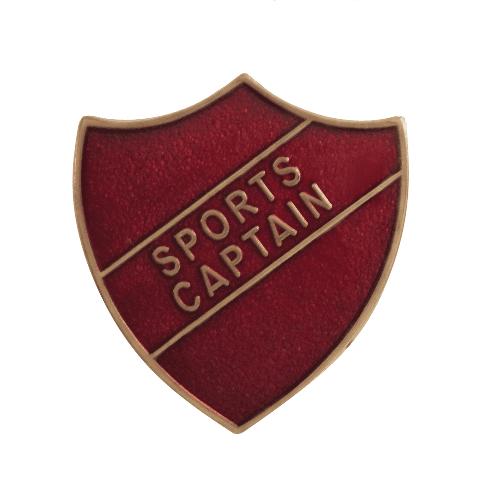 Sports Captain Red Pin Badge