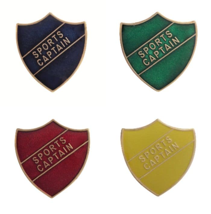 Sports Captain Set Of 4 Colour Pin Badges