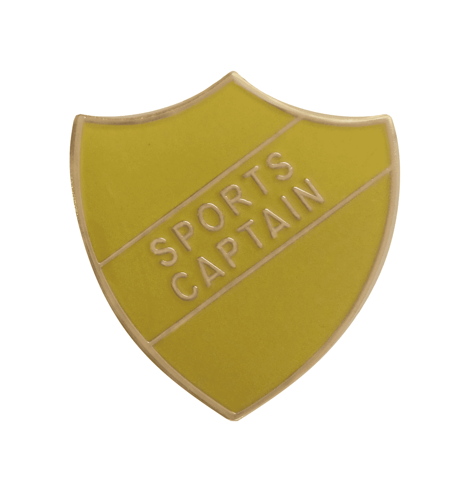 Sports Captain Yellow Pin Badge