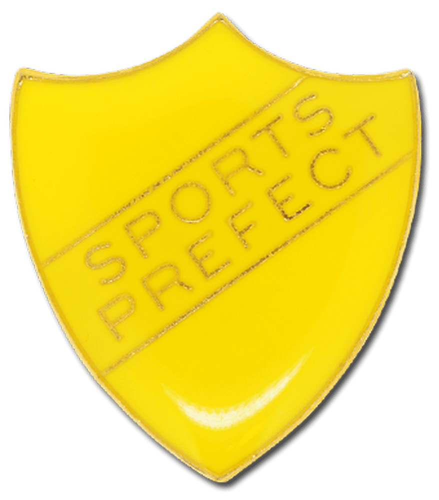 Sports Prefect Yellow Pin Badge