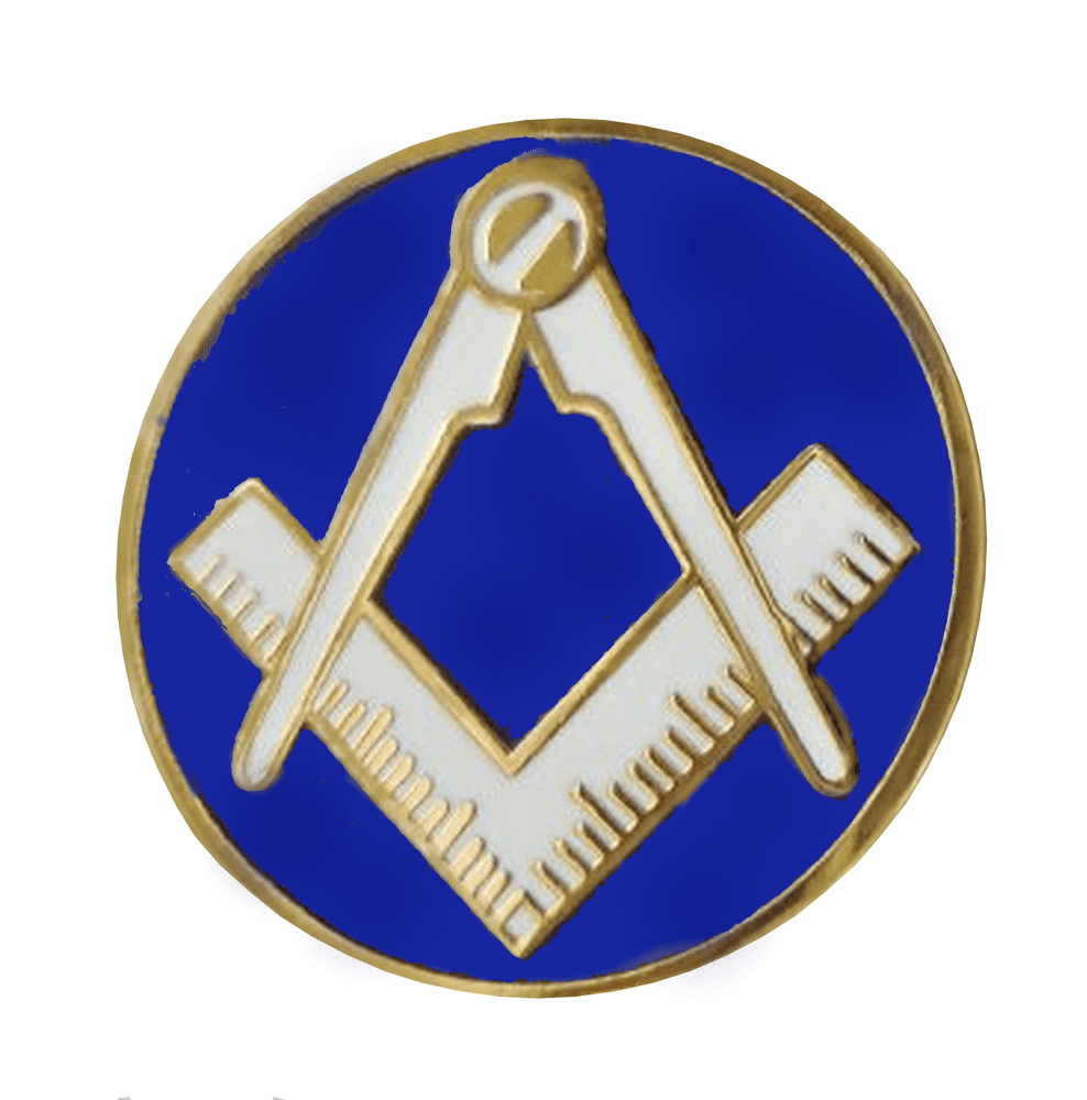 Square & Compasses Round Freemasonry Masonic Pin Badge