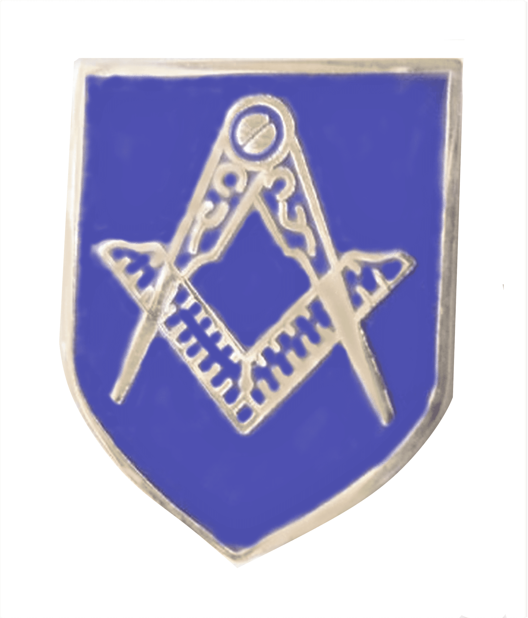 Square & Compasses Shield Freemasonry Masonic Pin Badge