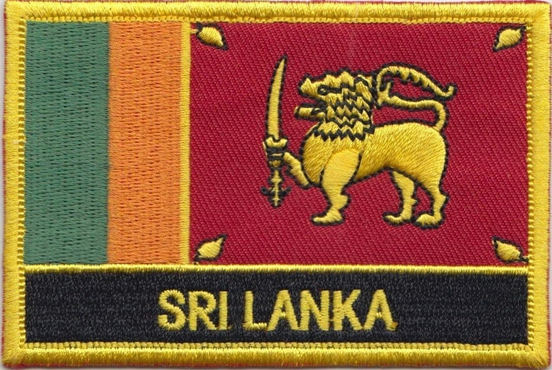 Sri Lanka Embroidered Rectangular Patch