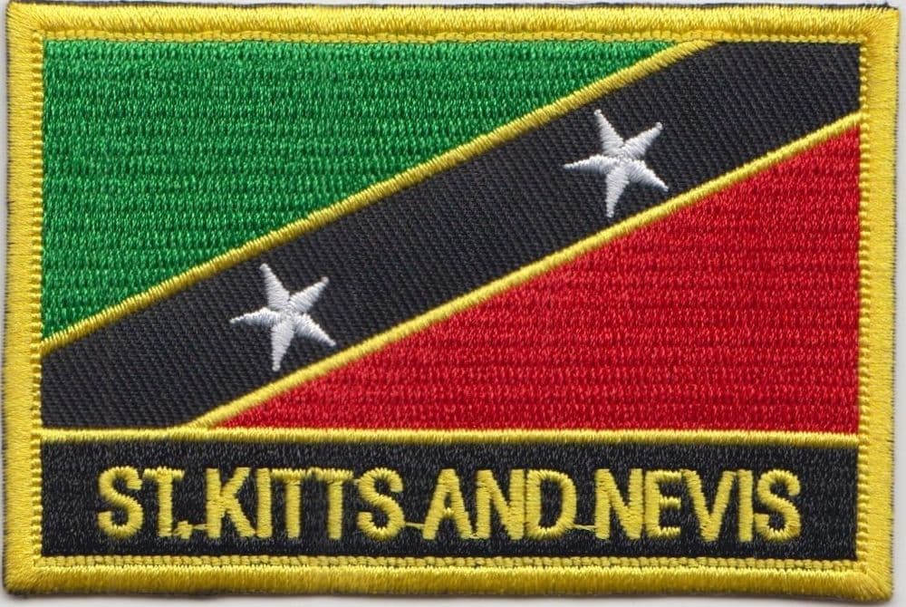 St Kitts and Nevis Embroidered Rectangular Patch