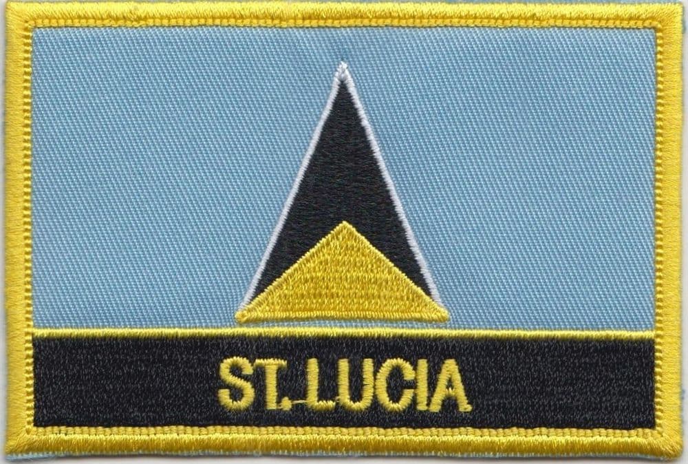 St Lucia Embroidered Rectangular Patch