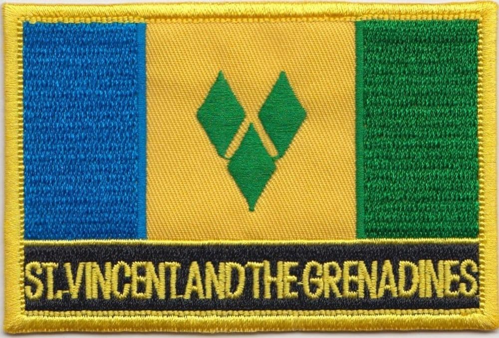 St Vincent and the Grenadines Embroidered Rectangular Patch