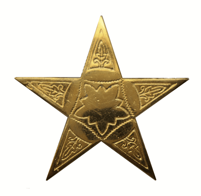 Star with 5 Points Gilded Orange Order Symbol For Collarette - WG008