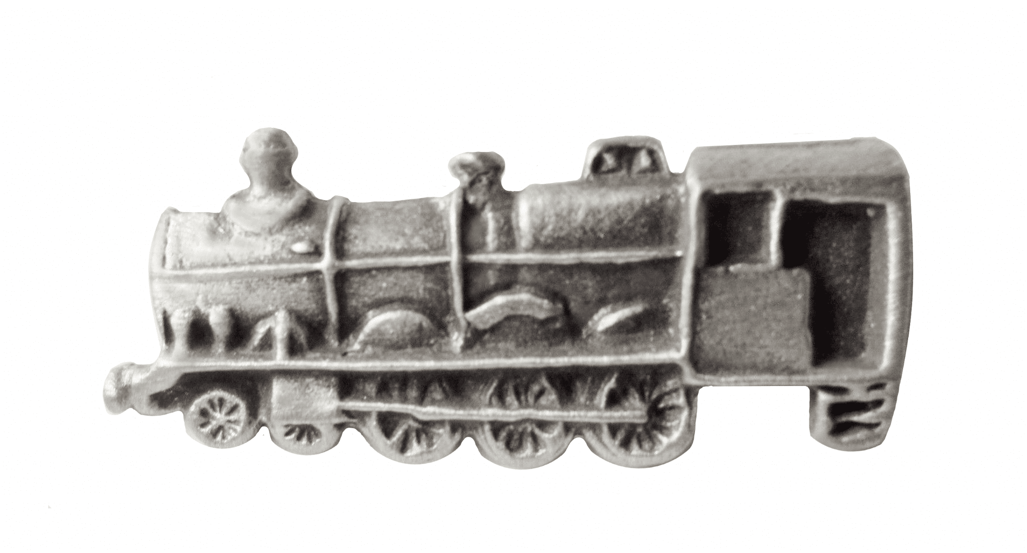Steam Train Locomotive Pewter Pin Badge